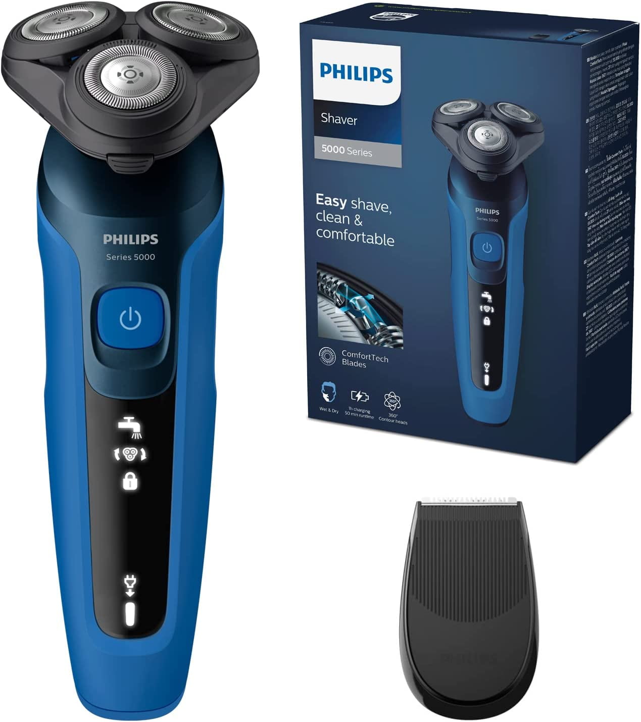 Philips Electric Wet/Dry Shaver, Powerful & Gentle Shave Flexible Heads ...