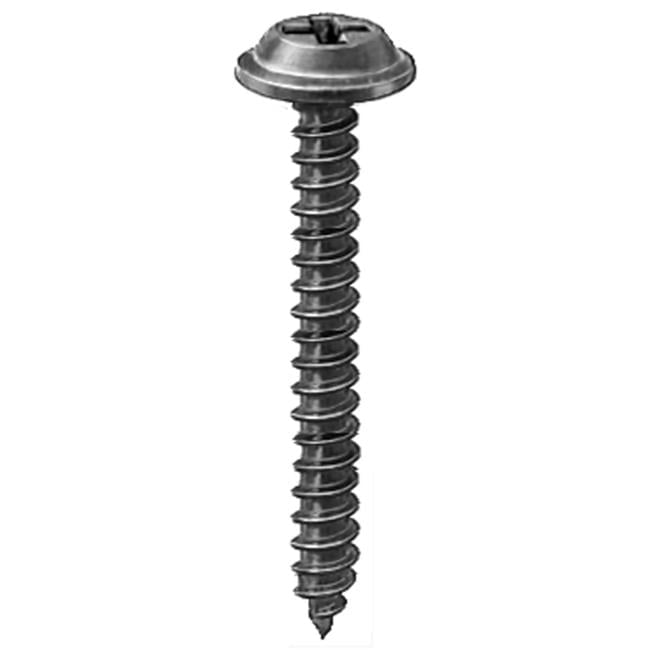 Philips Flat Washer Head Tapping Screw - Black - 8 x 1.25 - Pack of 100 ...