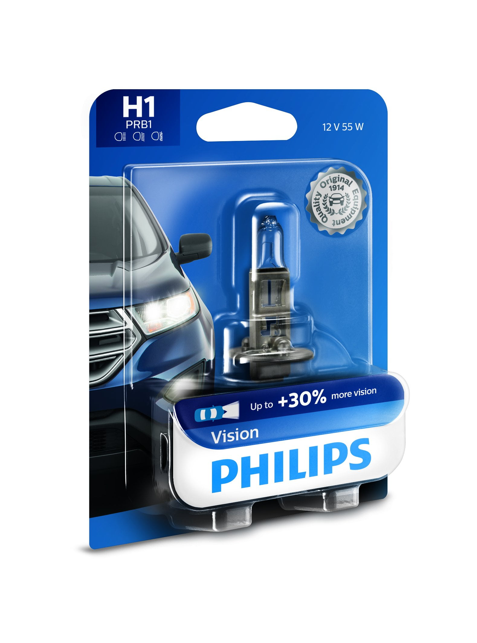 Philips H1 Vision Upgrade CM31 Headlight Bulb with up to 30% More ...