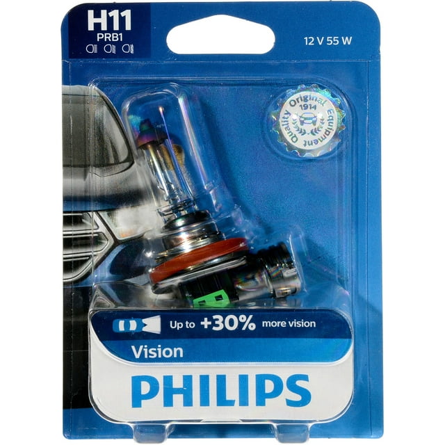 Philips H11 Vision Clear Halogen Automotive Bulb - Walmart.com