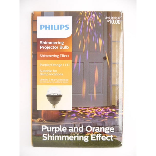 Philips Colored Party Halloween Projector Bulb with Shimmering Purple ...