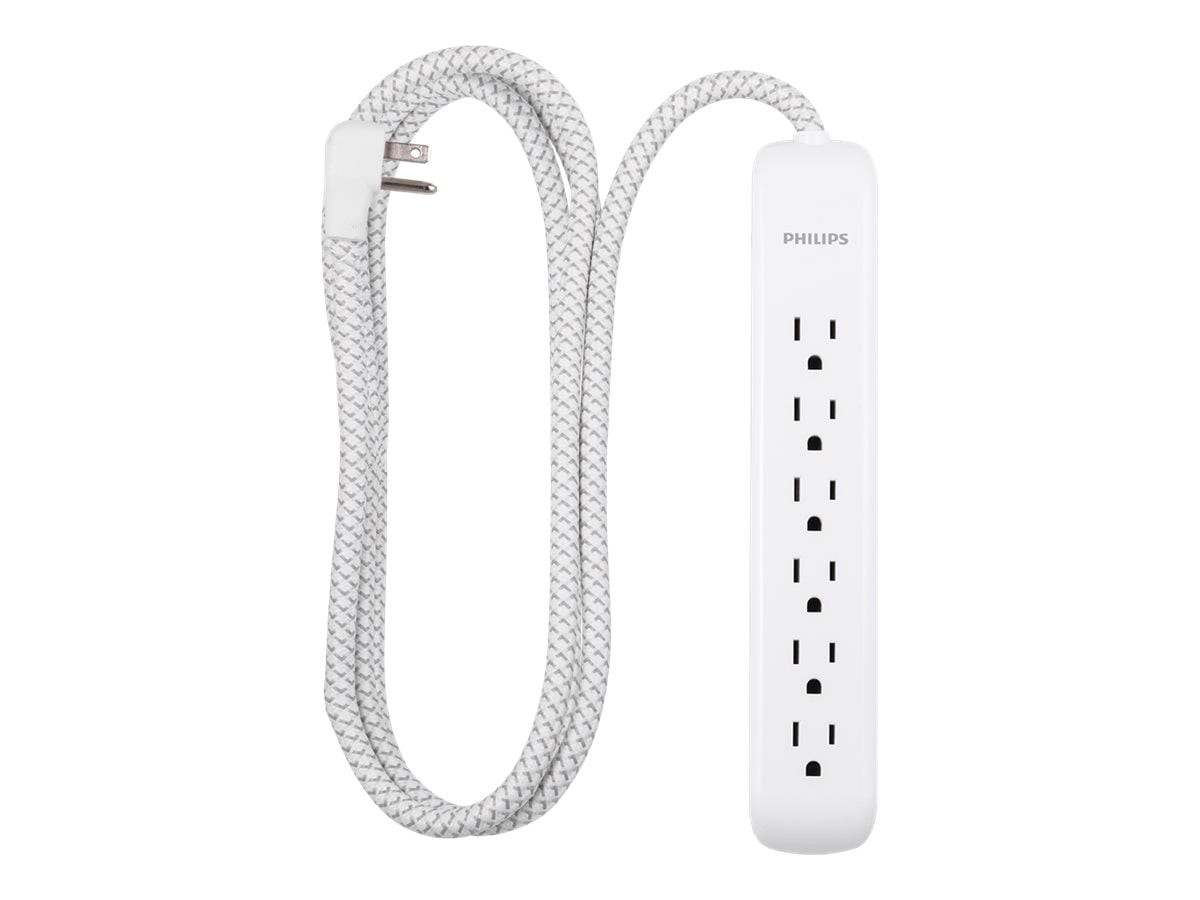 Philips Home Power Elite 6-Outlet AC Surge Protector with Braided Cord ...