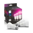 Philips Hue 3-Pack A19 Bluetooth LED Smart Bulbs, White and Color ...