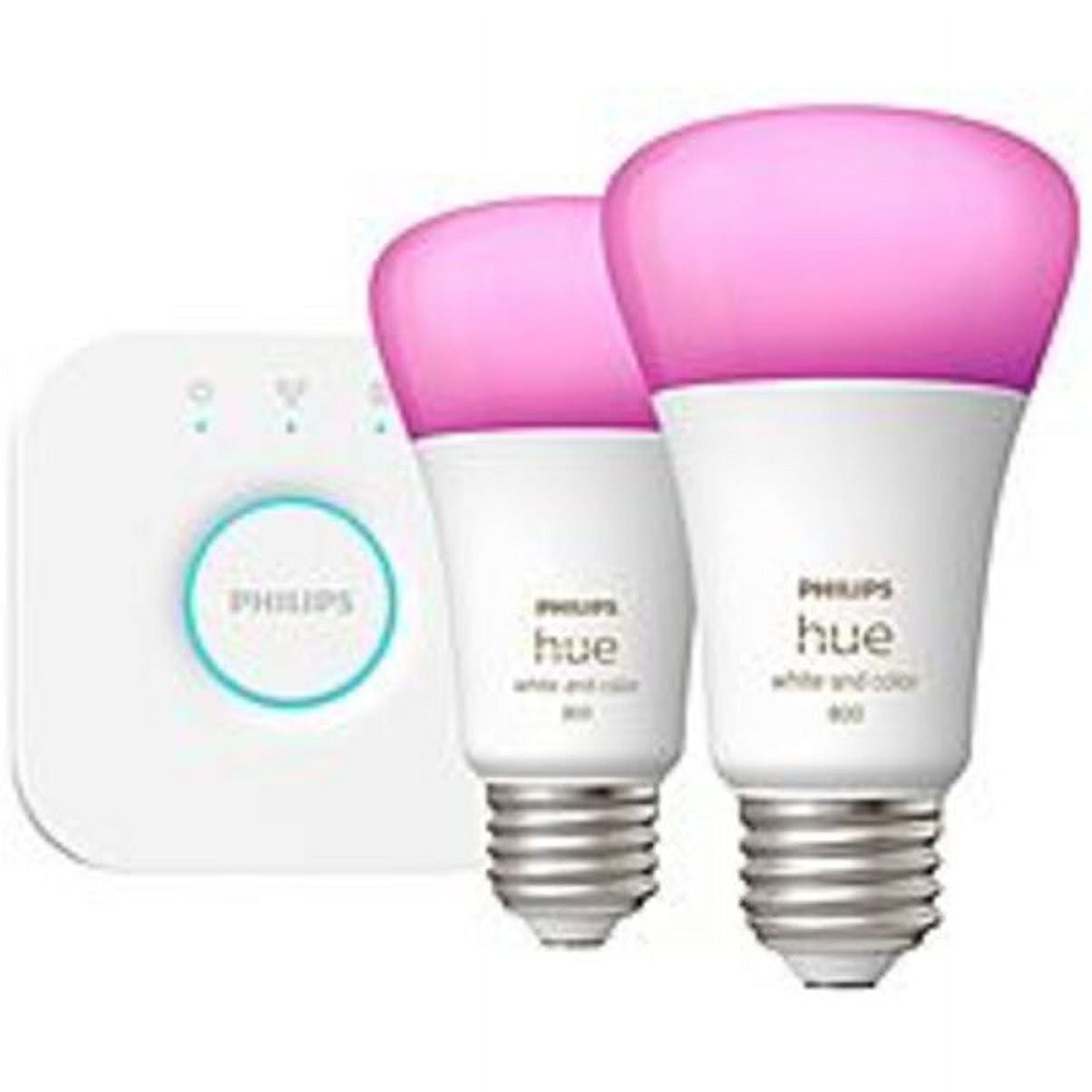 Philips Hue A19 Bluetooth 60 Watt Lightbulb Smart LED Starter Kit ...