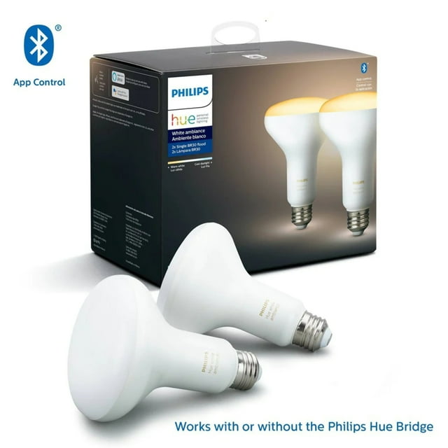 Philips Hue BR30 White Ambiance Bluetooth LED Flood Light Smart Light ...