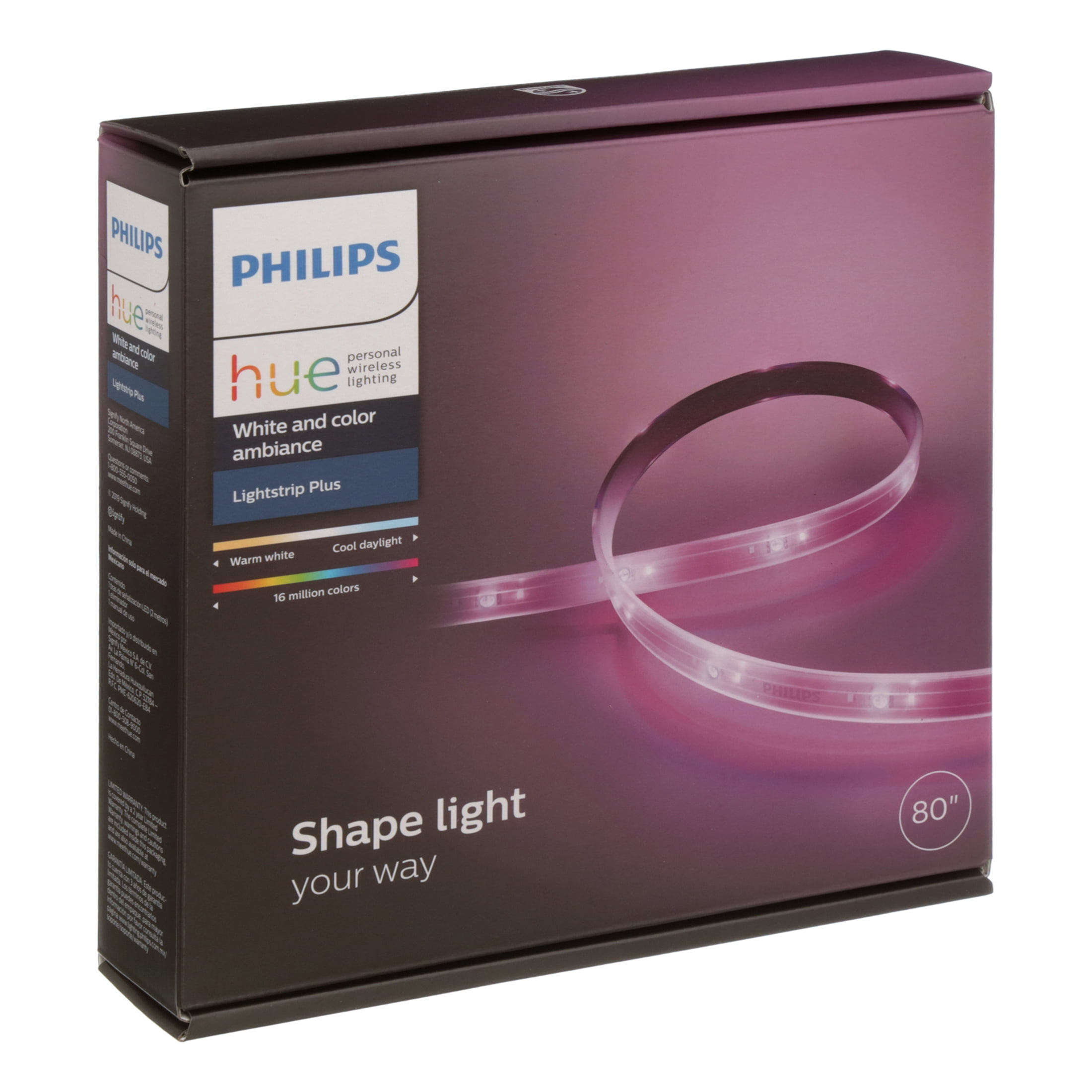 Philips Hue Smart LED Indoor Light Strip Plus, 2m Home Extension ...