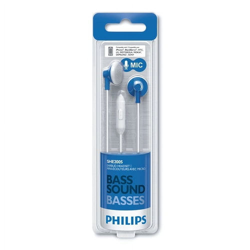 Philips In-Ear Headphones, Blue - Walmart.com