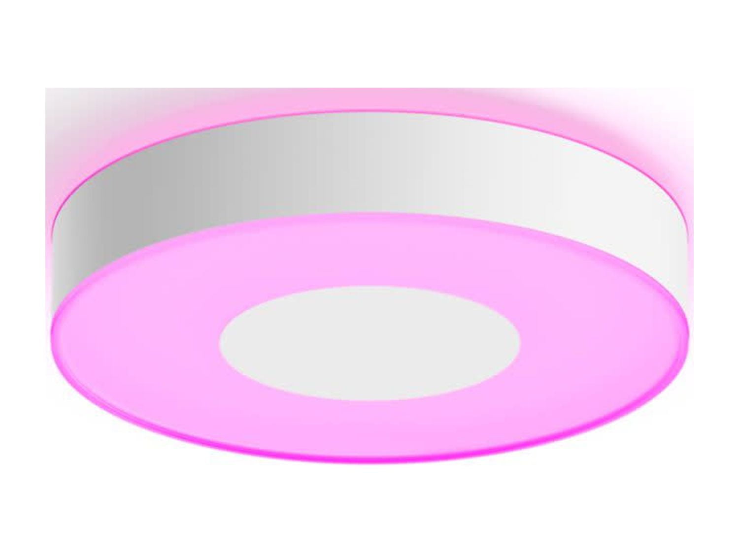 Philips Hue 15” Modern Bluetooth 2-Light Ceiling Light with Glass Shade ...