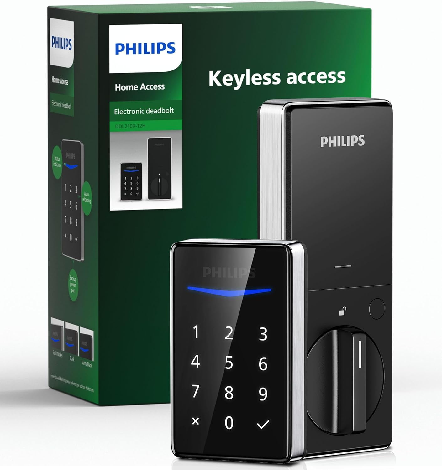 Philips Keyless Entry Touchscreen Digital Smart Electronic Keypad ...