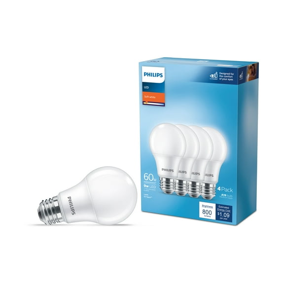 100-Watt Equivalent A19 Frosted Glass Energy Star Dimmable E26 Base LED ...