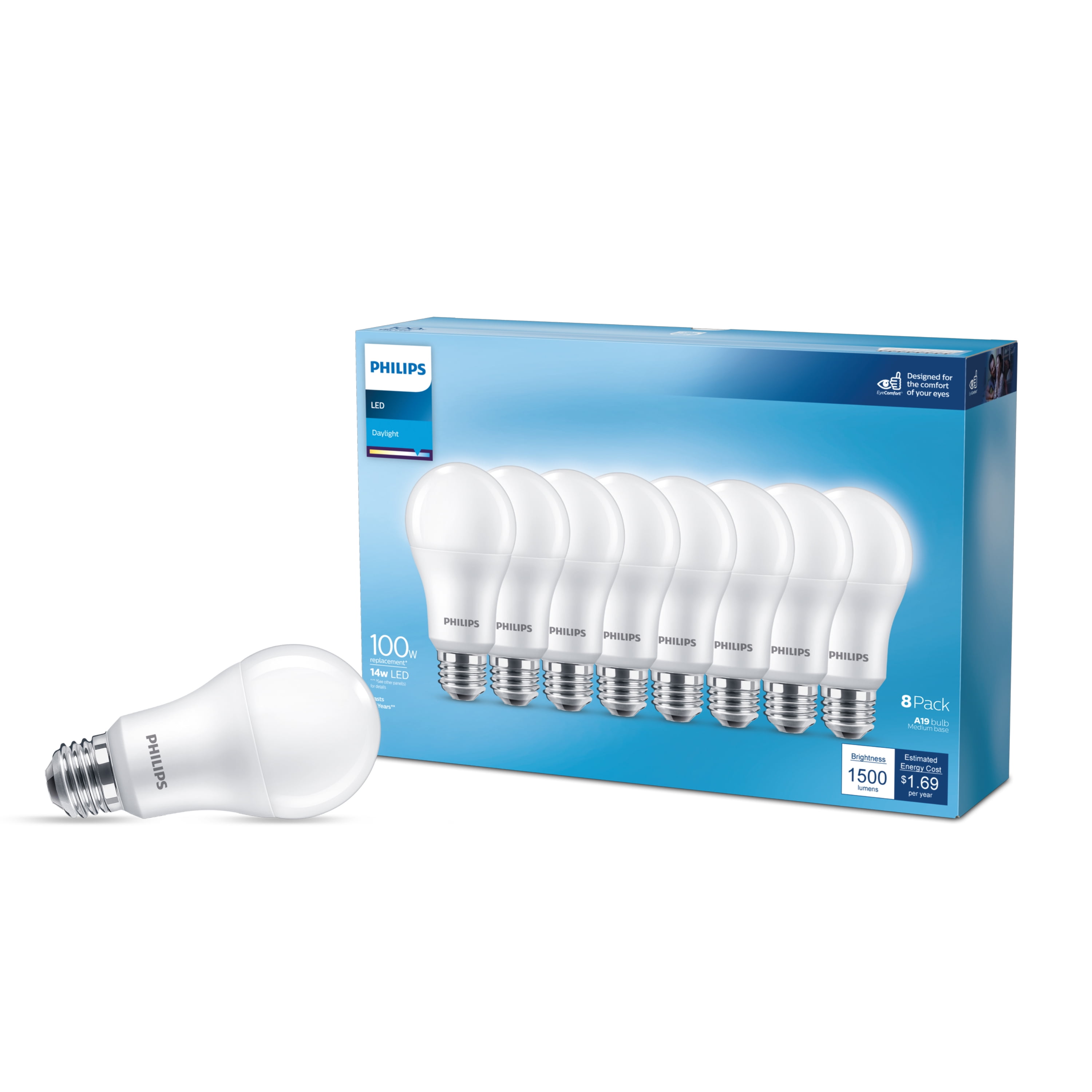 Philips LED 100-Watt Equivalent A19 General Purpose Household Light ...