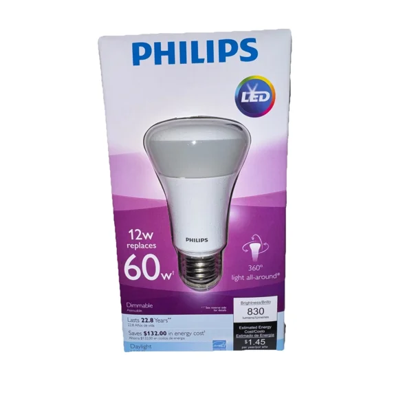 Philips LED 12W Replaces 60W Dimmable All Around Light 830 Lumens ...