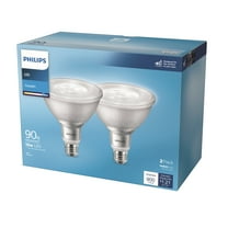 Philips 90W LED PAR38 Indoor/Outdoor Flood Light, Dimmable, Bright ...