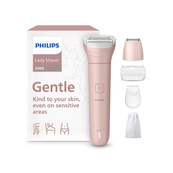 Philips Lady Shaver Series 6000 - Cordless, Wet & Dry Electric Shaver ...