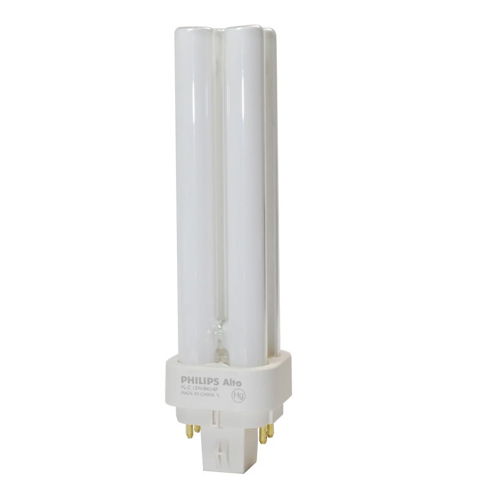 Philips 13W PL-C Fluorescent Lamp, 4-Pin G24q-1 Base, 4100K Cool White ...