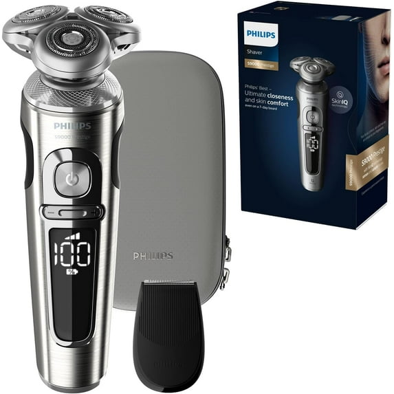 Philips 9000 Prestige Men's Shaver, Wet/Dry Electric Razor with Trimmer ...