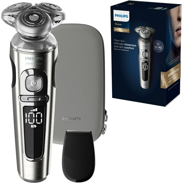 Philips 9000 Prestige Men's Shaver, Wet/Dry Electric Razor with Trimmer ...