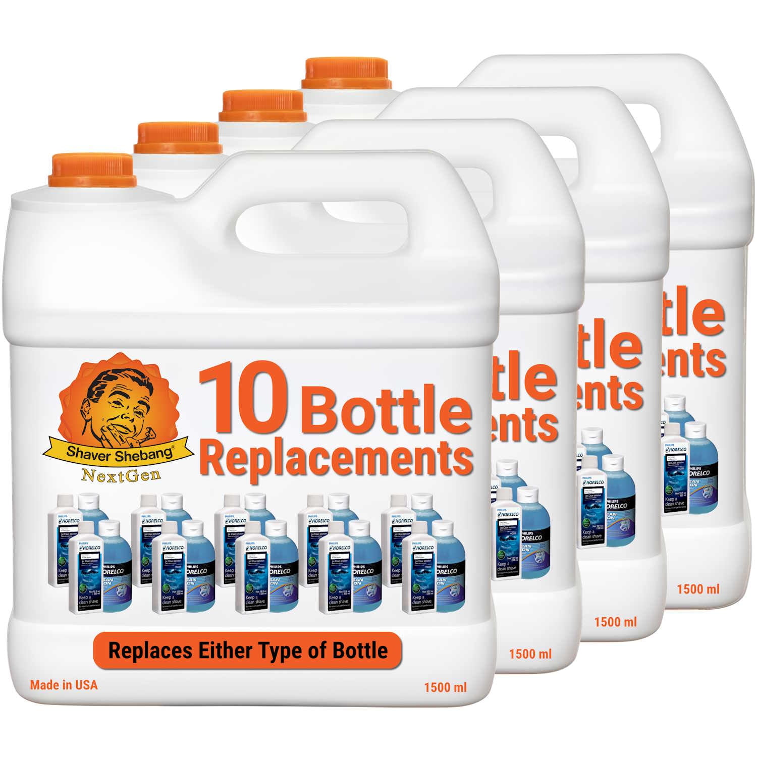 Philips Norelco Jet Clean HQ200, replace 40 bottles from 4 Shaver ...