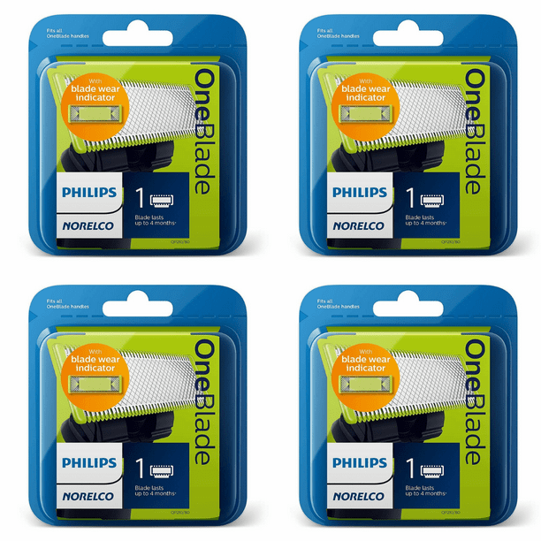 (4 pack) Philips Norelco New Oneblade Replacement Blade 1 Pack ...