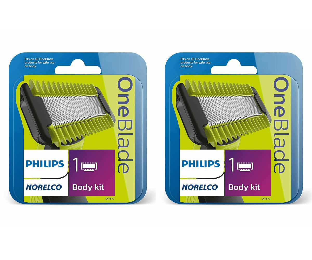 (2 pack) Philips Norelco Oneblade Replacement Blade Body Kit QP610/80 ...