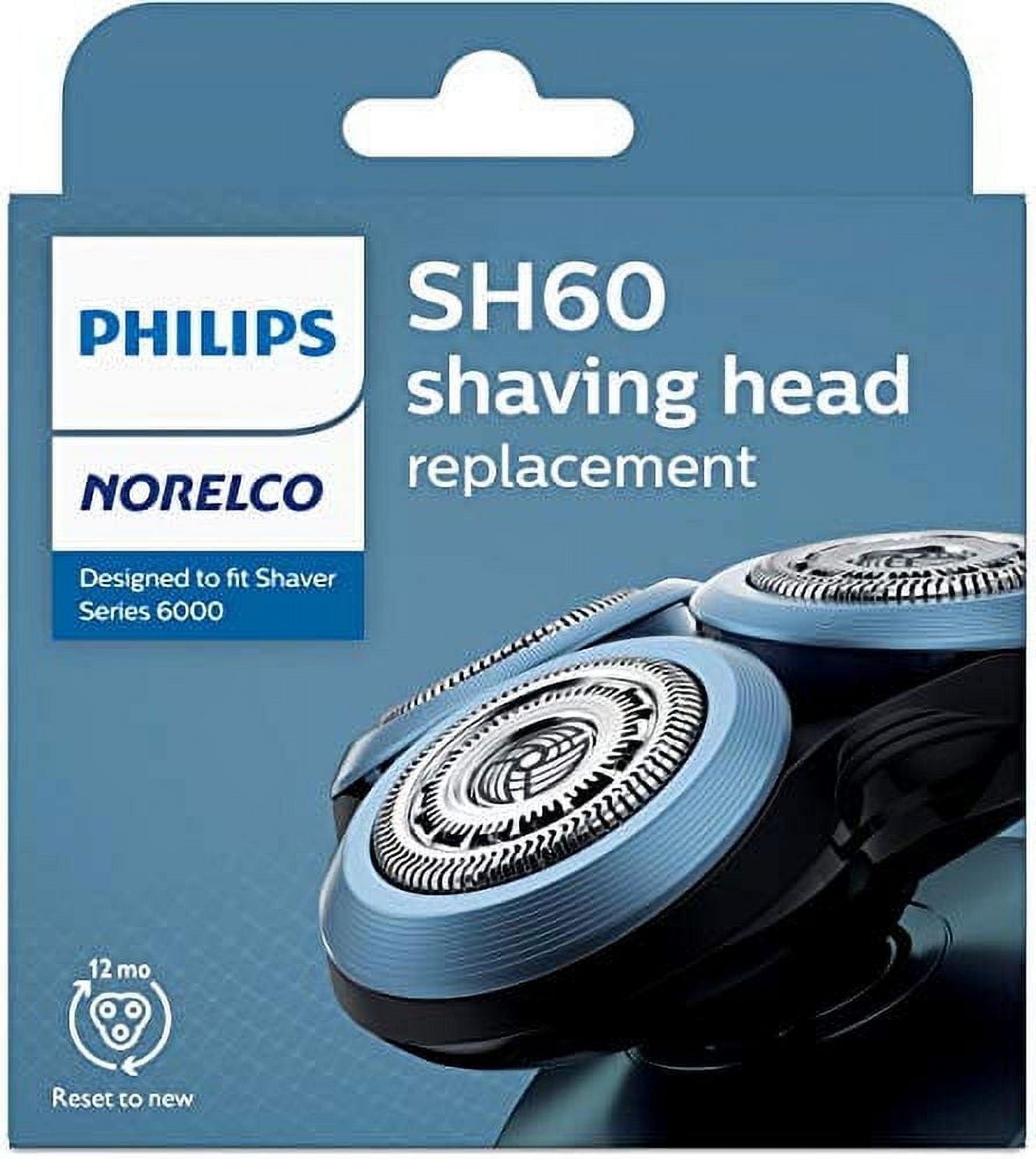 Philips Norelco Replacement Heads, SH60/72 Blades for Series 6000 ...