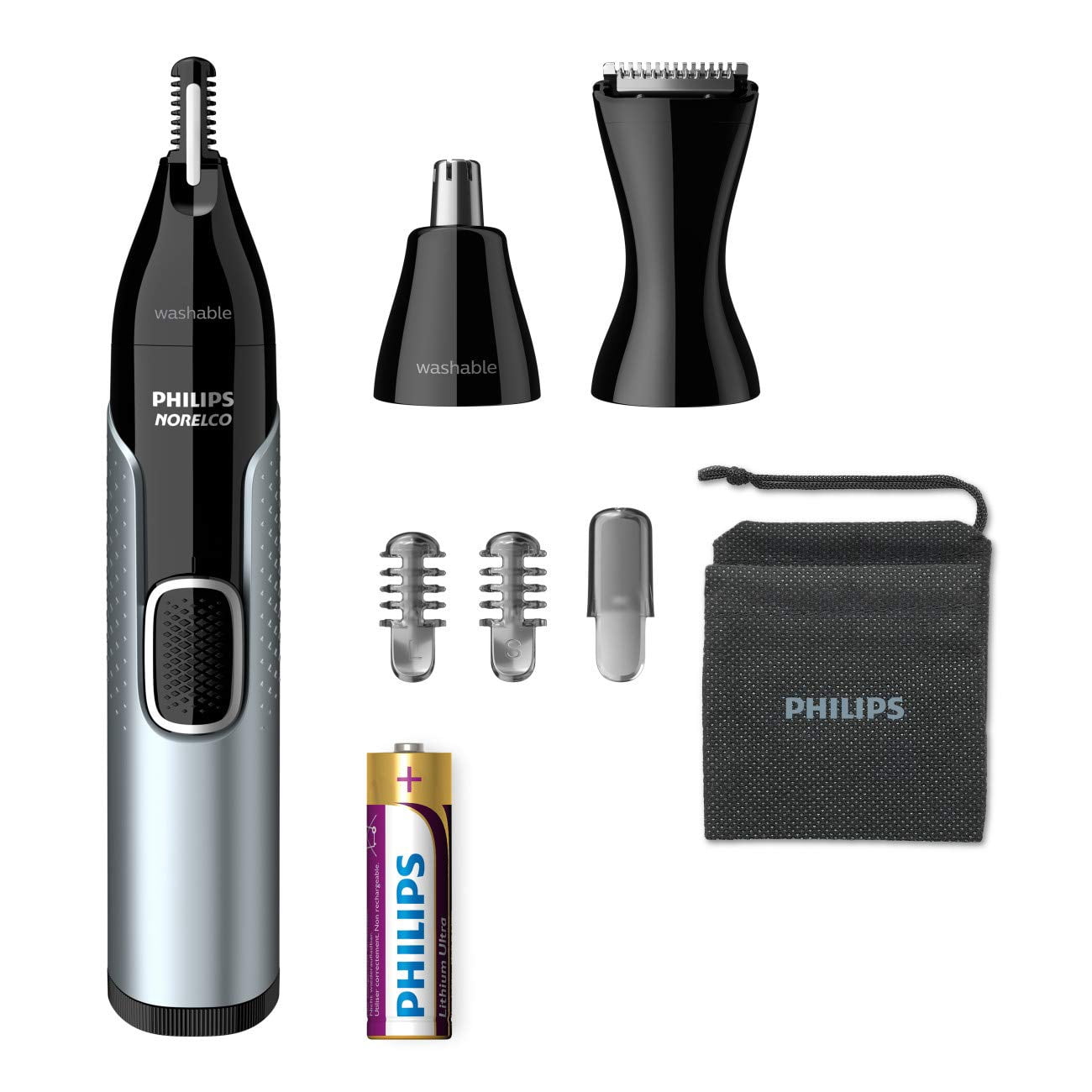 Philips Norelco Trimmer Series 5000 for Nose, Ears & Eyebrows - NT5600 ...