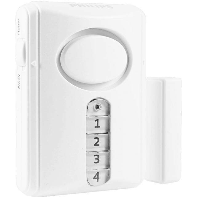 Philips Personal Security Deluxe Door Alarm Keypad Activation, White ...