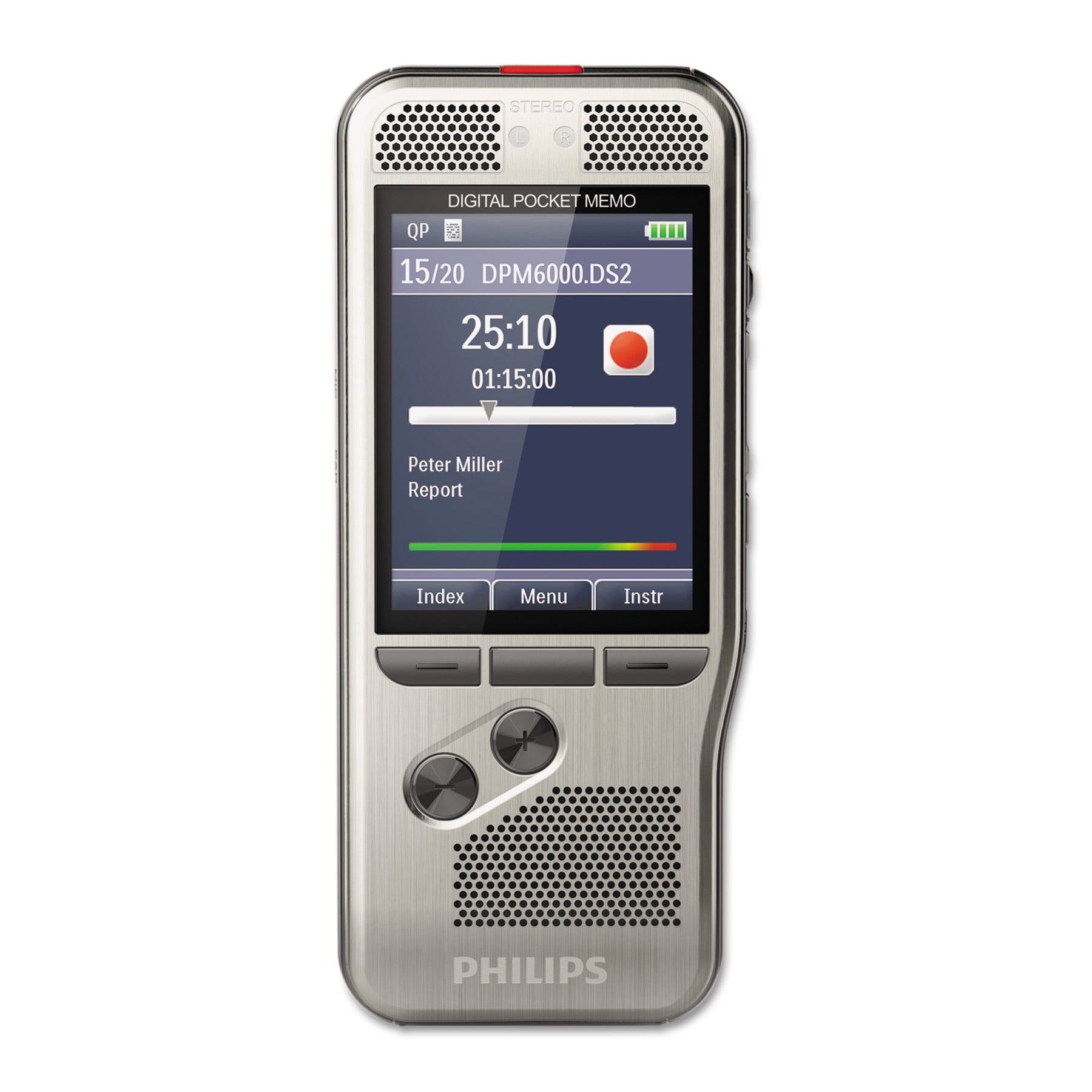 Philips Pocket Memo 6000 Digital Recorder with Push Button Operation, 4 ...