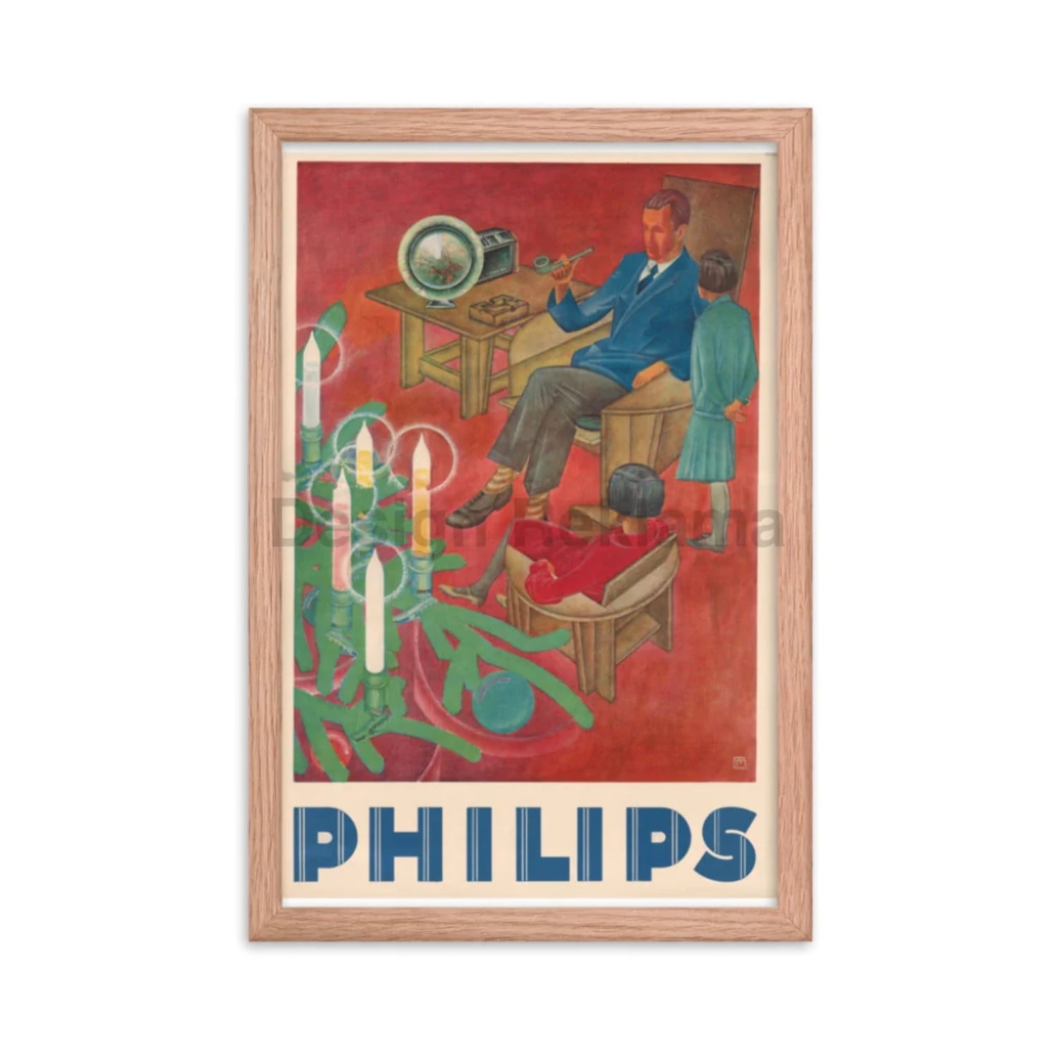 Philips Radio, 1933. Framed Vintage Advertising Poster - Walmart.com