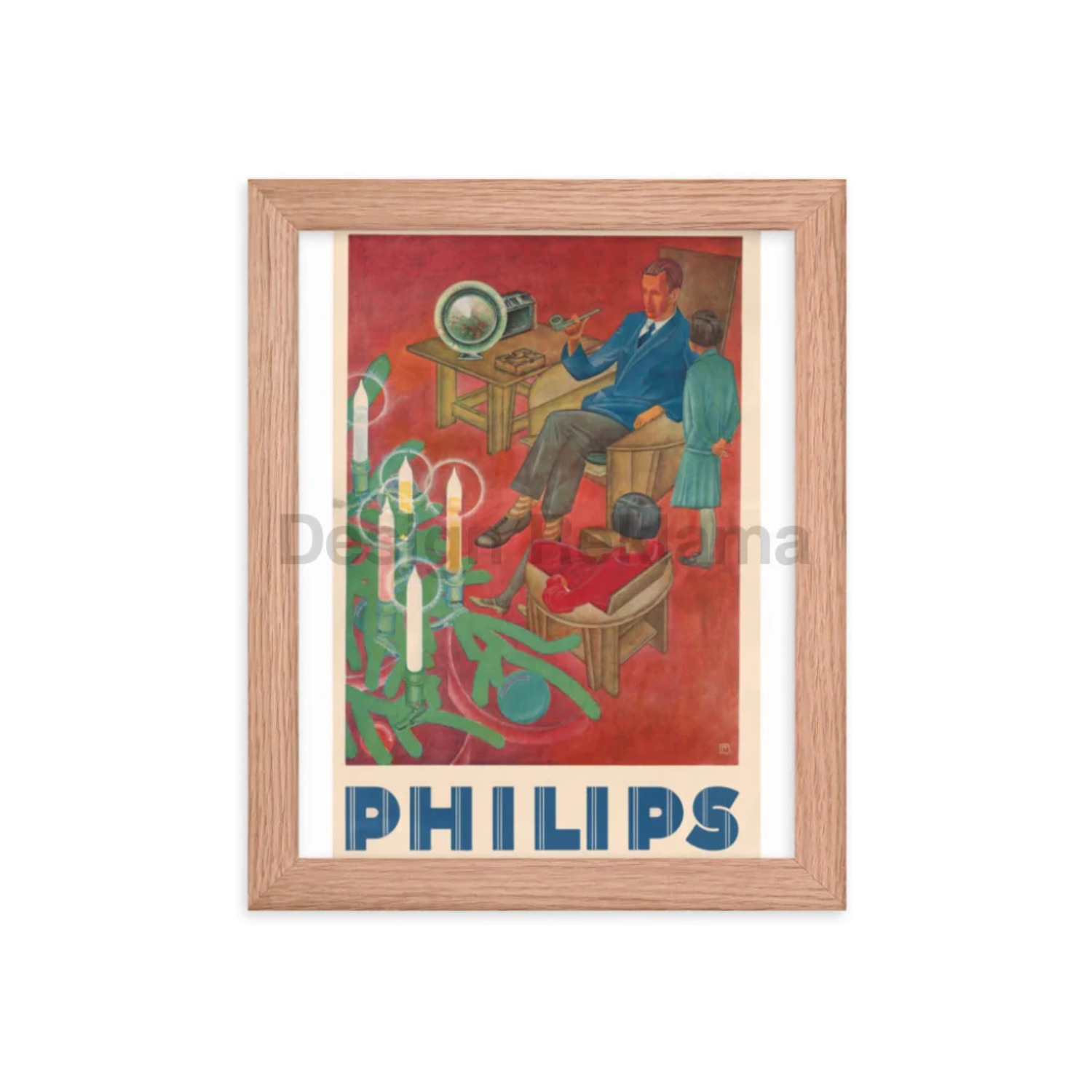 Philips Radio, 1933. Framed Vintage Advertising Poster - Walmart.com