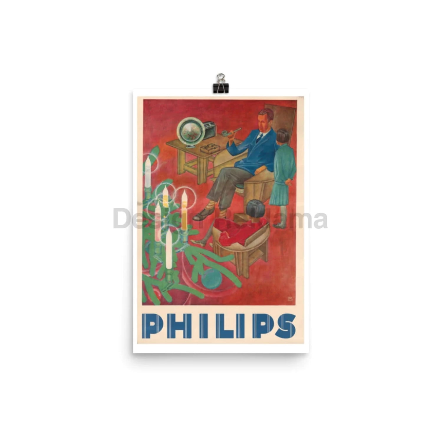 Philips Radio, 1933. Unframed Vintage Advertising Poster - Walmart.com