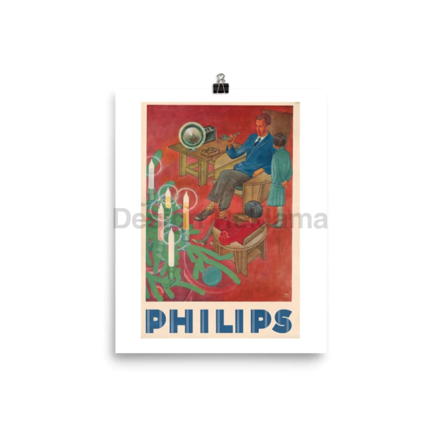 Philips Radio, 1933. Unframed Vintage Advertising Poster - Walmart.com