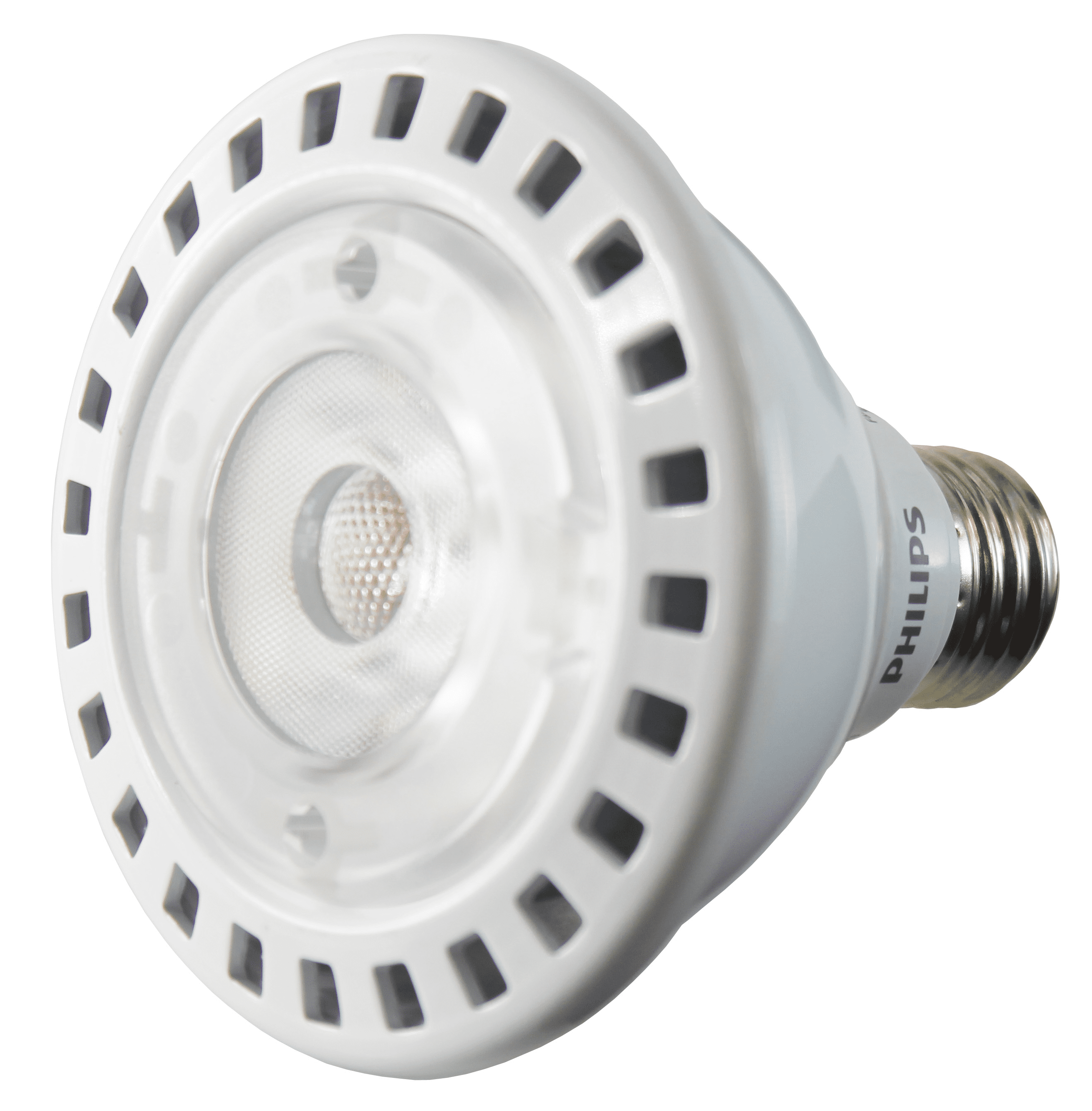 Philips Single Optics 12W PAR30S LED 3500K Flood 25D Light Bulb ...