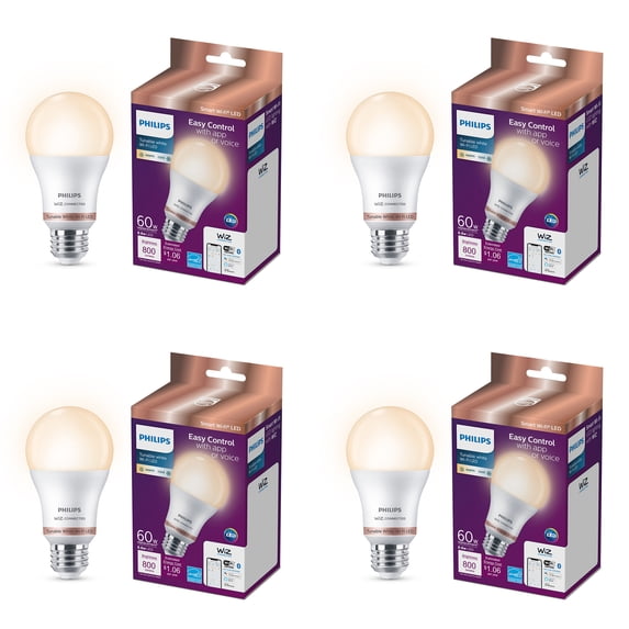 Philips Smart LED 60-Watt A19 General Purpose Light Bulb, Frosted ...