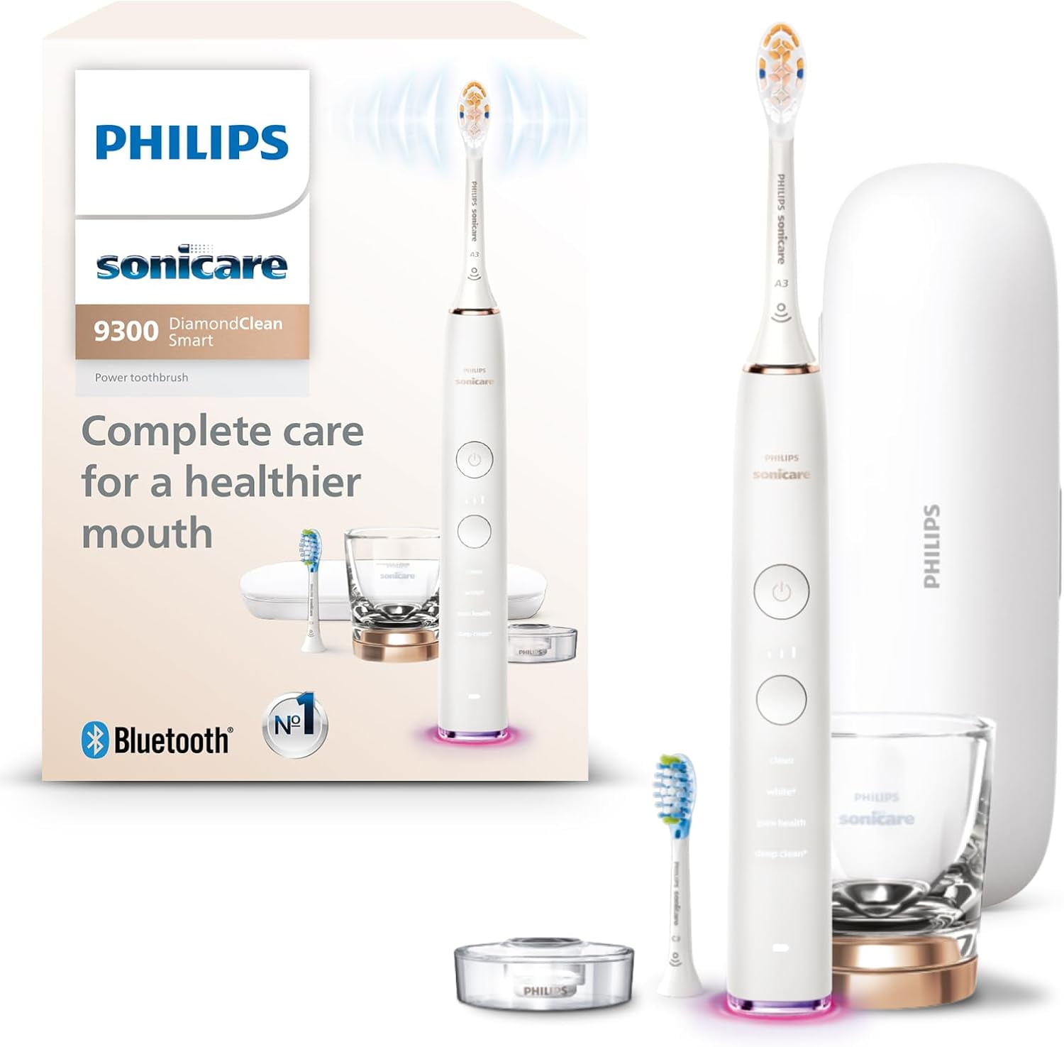 Philips Sonicare DiamondClean 9300 Electric Toothbrush - Rose Gold ...