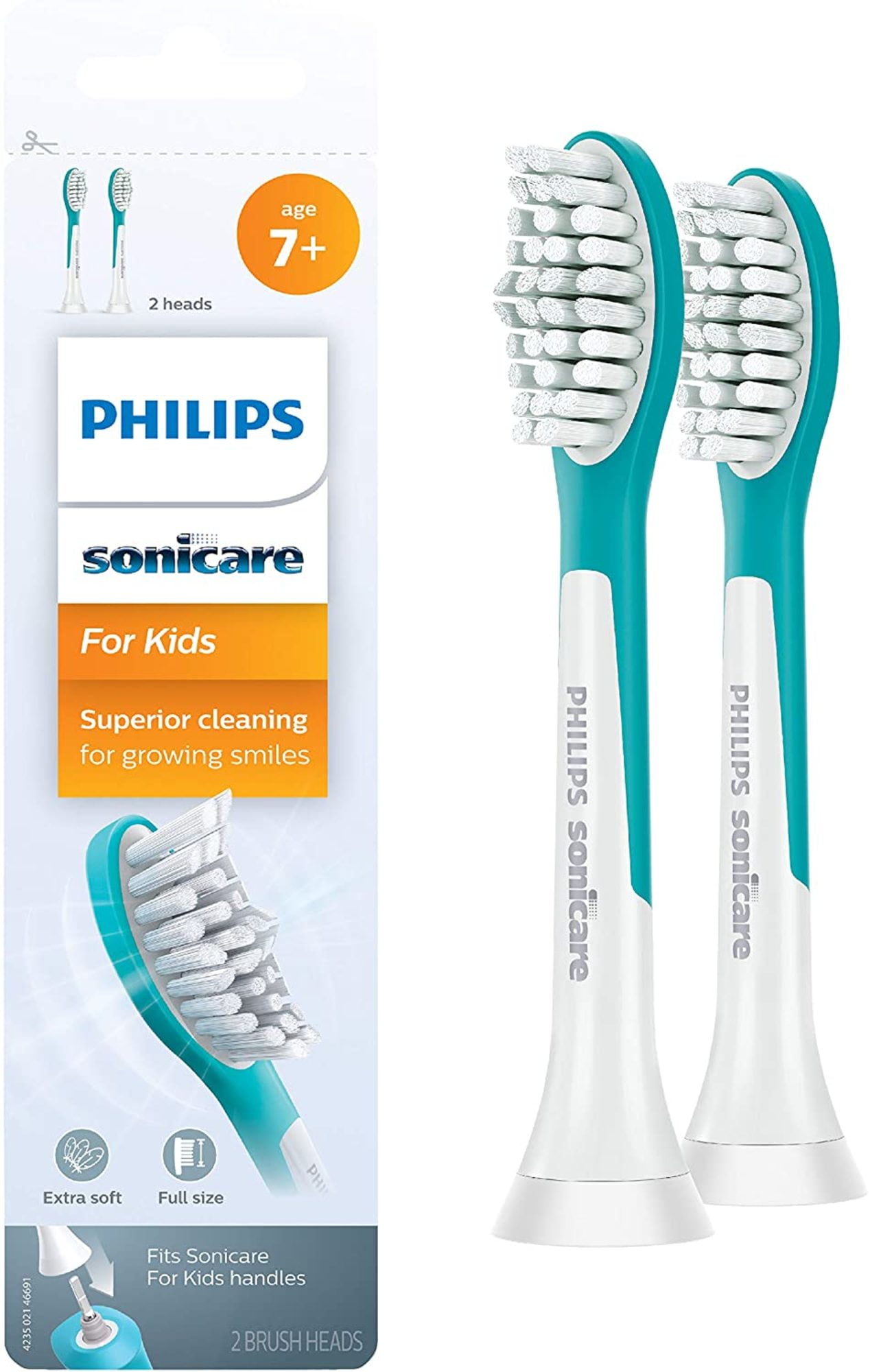 Philips Sonicare Kids Sensitive Toothbrush Care with Replacement Heads ...
