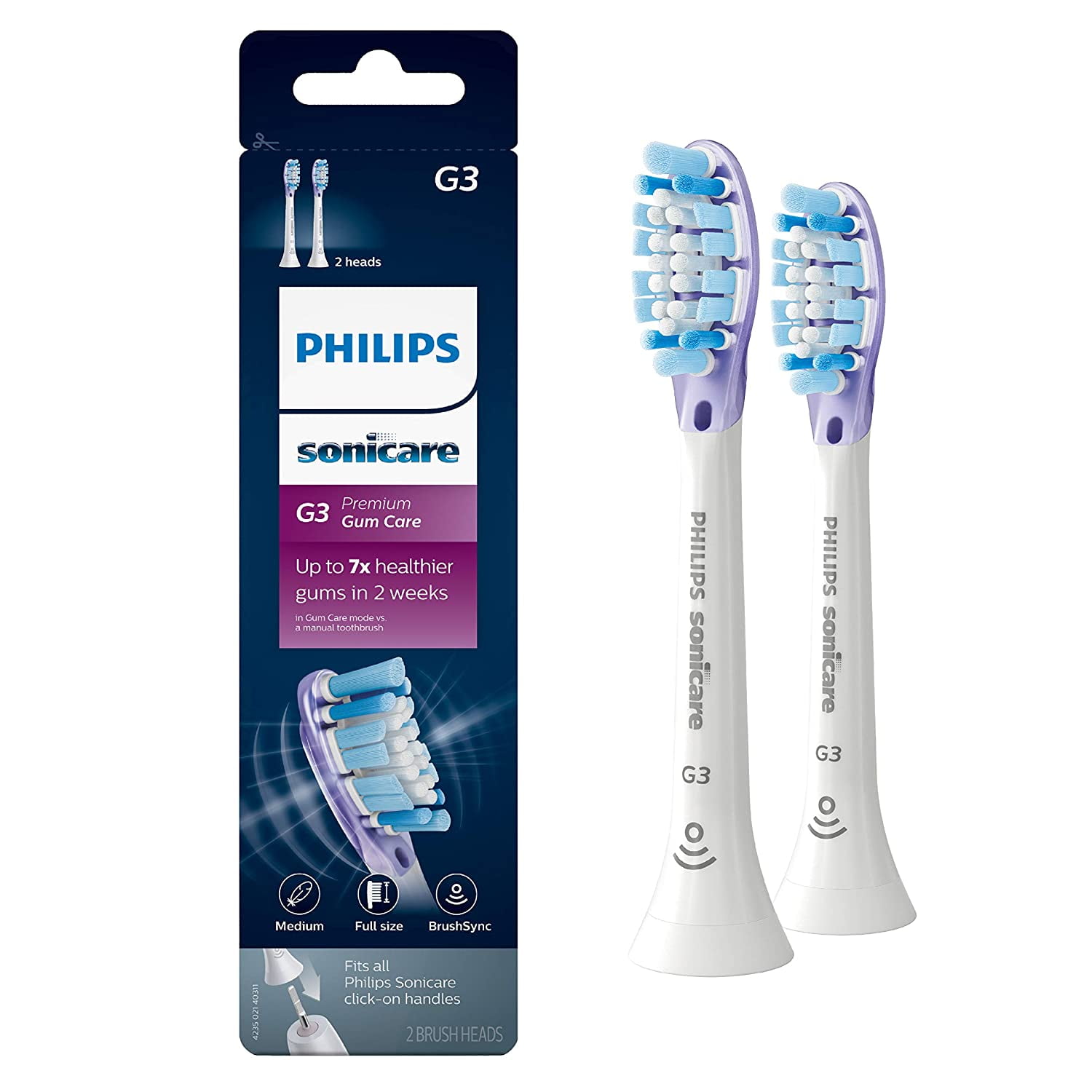 Philips Sonicare Premium Gum Care replacement toothbrush heads, HX9052 ...