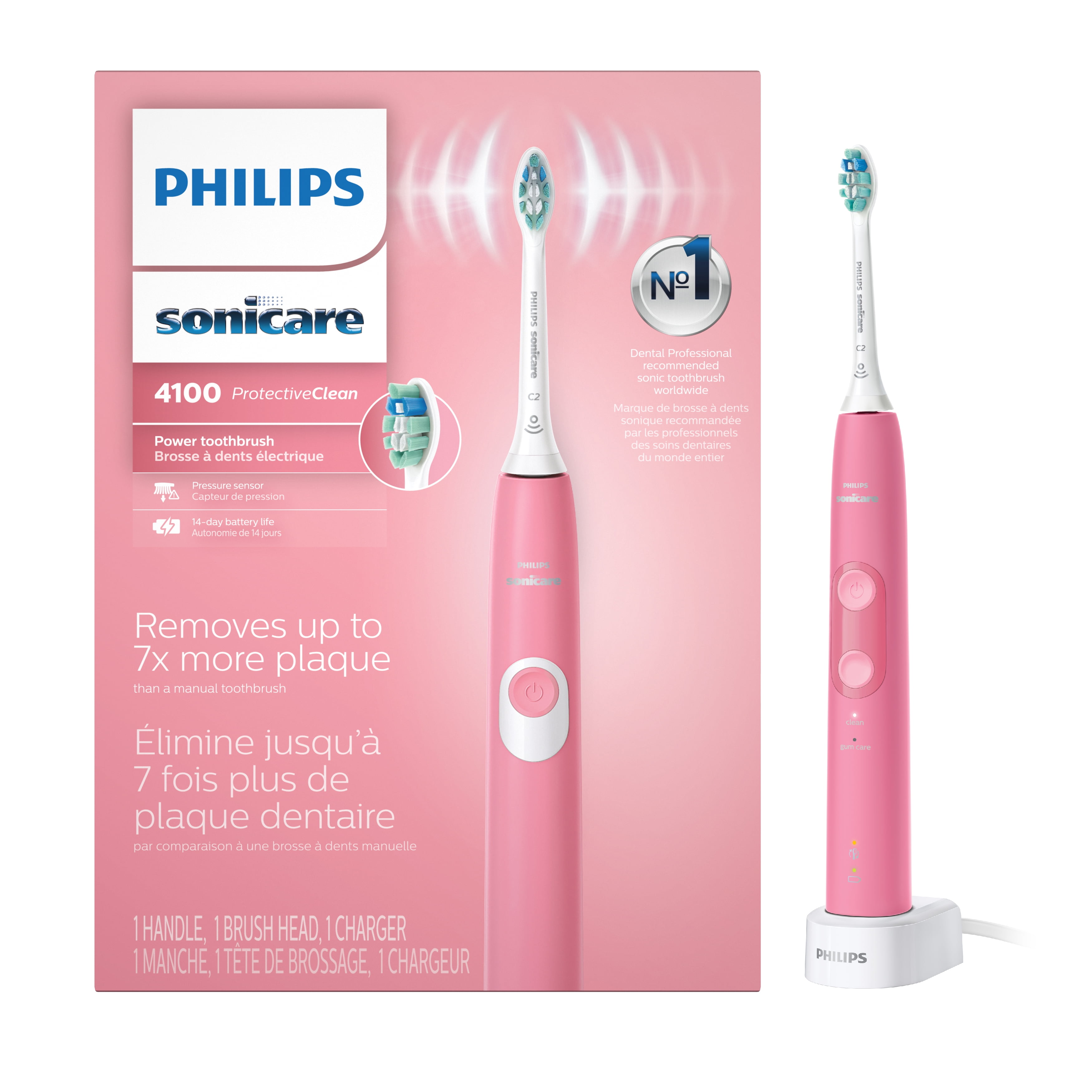 Philips Sonicare ProtectiveClean 4100 Toothbrush, Plaque Control ...