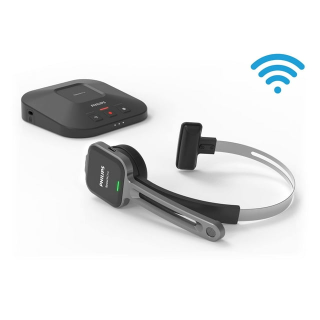 Philips SpeechOne Wireless Dictation Headset with Docking Station ...