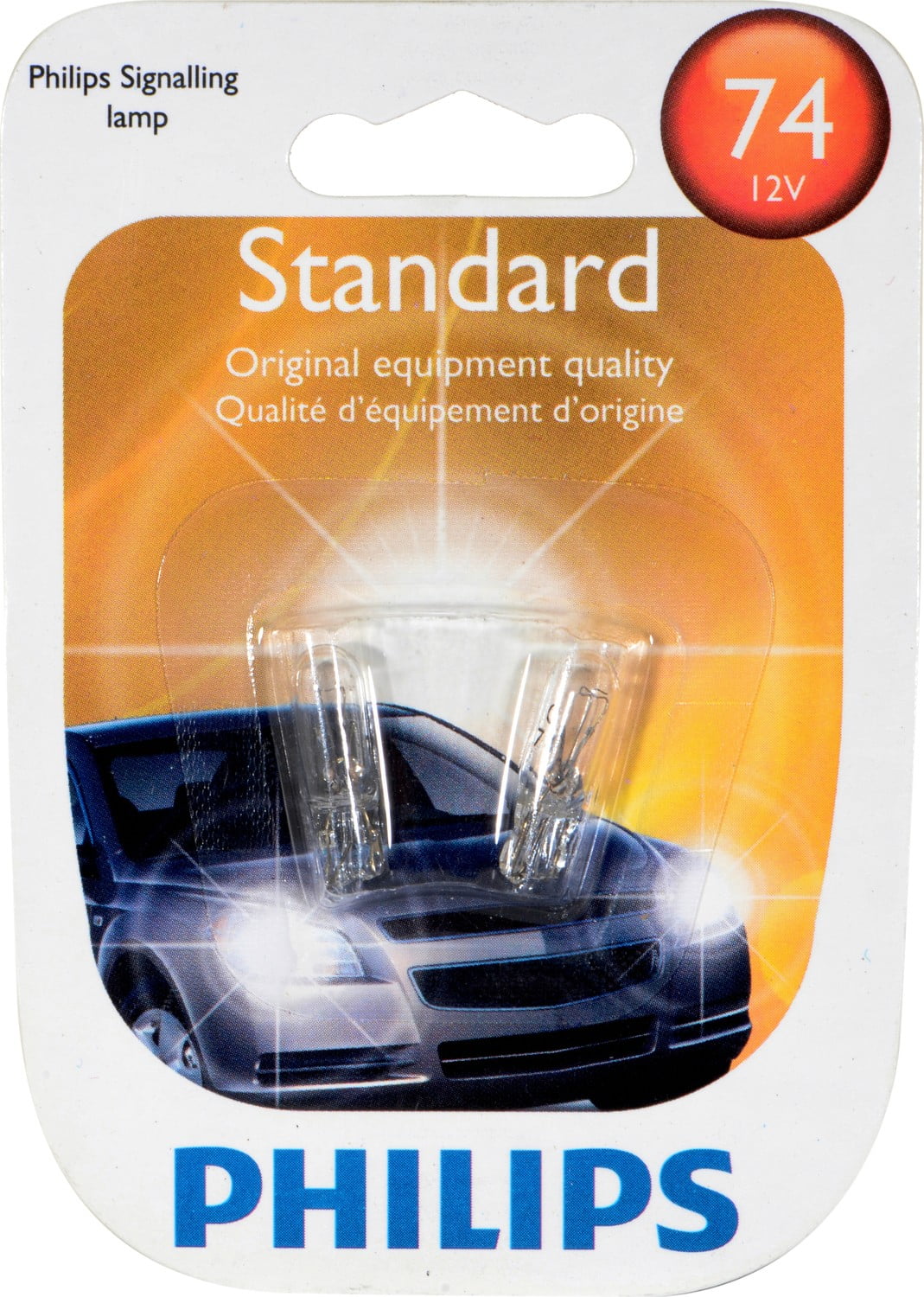 Philips Standard Miniature 74, W2.1X4.9D, Glass, Always Change In Pairs ...
