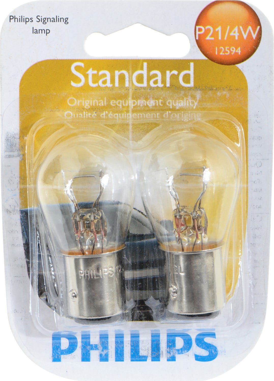 Philips Standard Miniature P21/4W, Clear, Twist Type, Always Change In ...