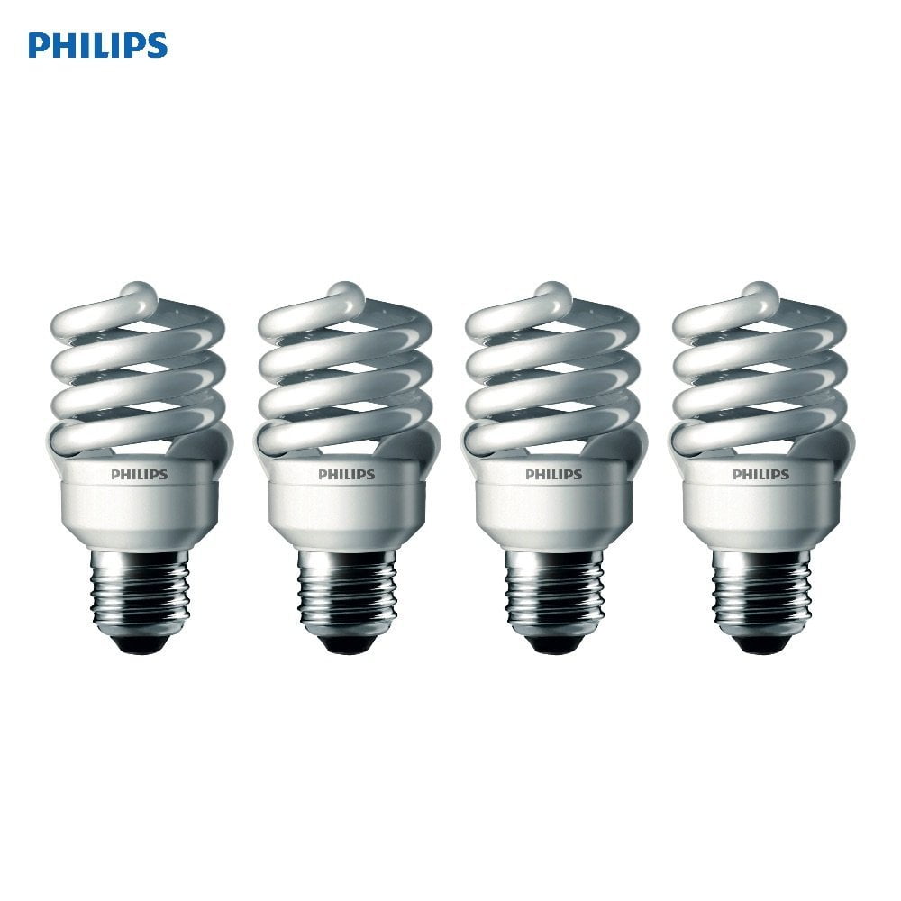 Philips T2 Spiral CFL Light Bulb: 6500K, 100-Watt, Daylight, E26 Medium ...