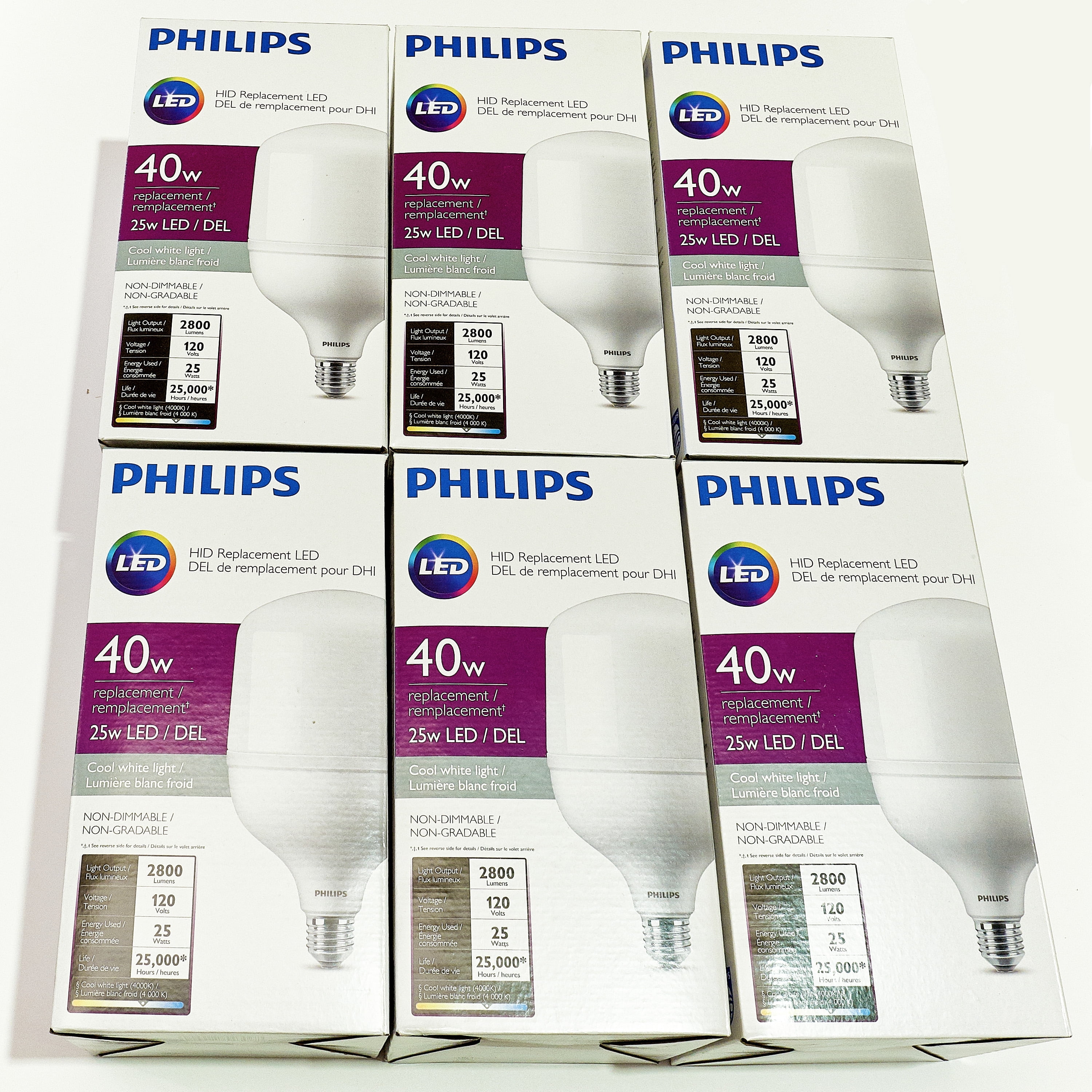 Philips T80 LED HID Replacement Bulb, 25W, 40W HPS Equivalent, 2800 ...