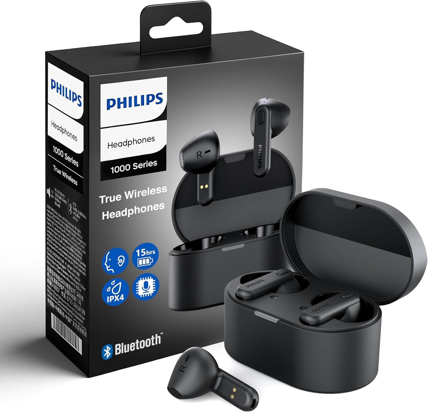 Philips TAT1138 True Wireless Earbuds (Black) - Walmart.com