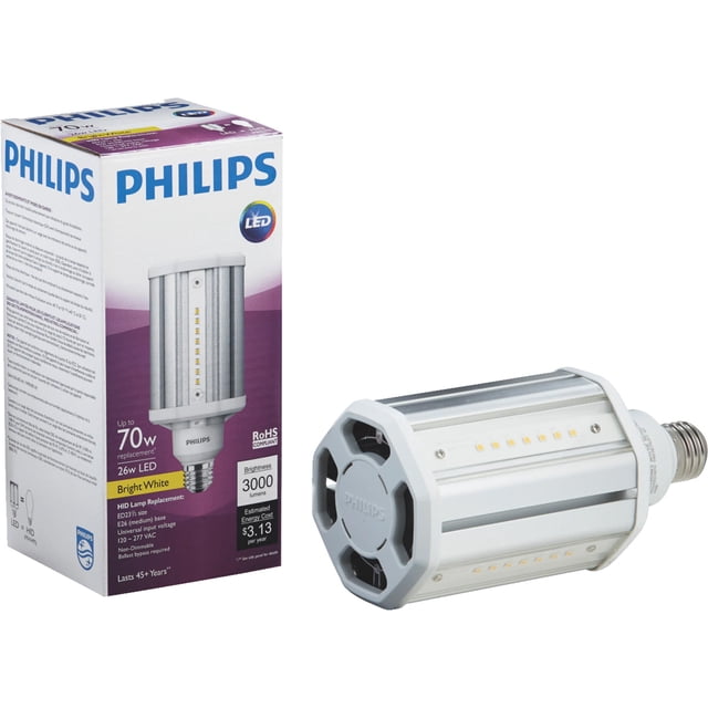 Philips TrueForce 70W HID Equivalent Clear Corn Cob Medium Base LED ...