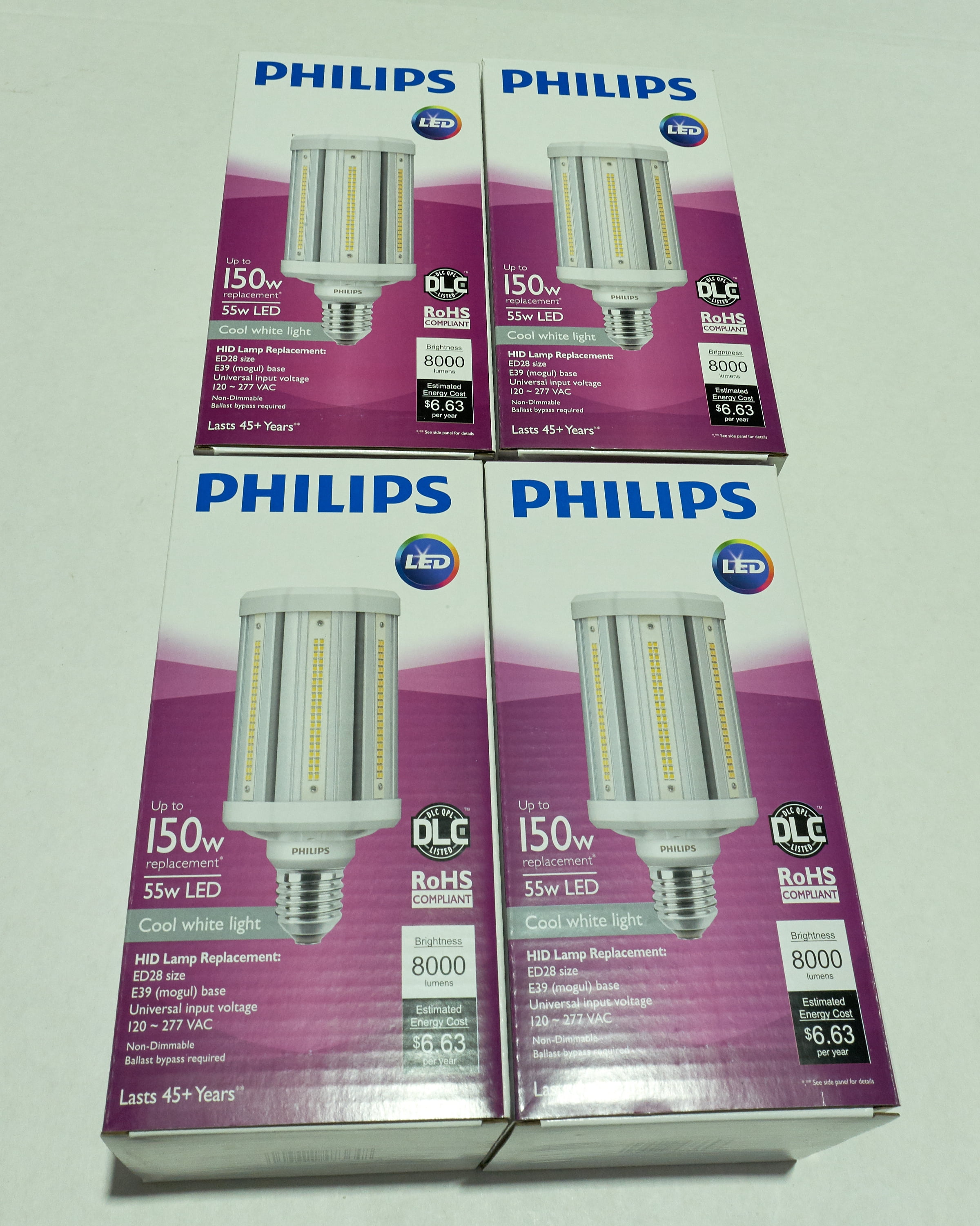 Philips TrueForce LED Urban Post Top Lamp, 55W ED28 E39 Base, 4000K ...