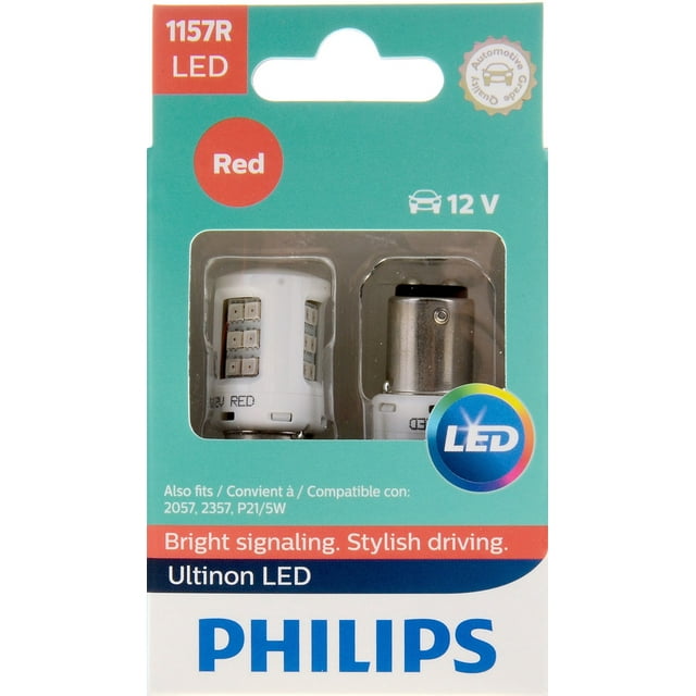 Philips Ultinon LED 1157RLED, Bay15D, Plastic, Always Change In Pairs ...