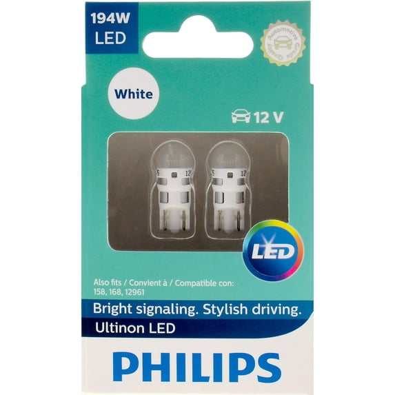 Philips Ultinon LED 194WLED, W2,1X9,5D, Plastic, Always Change In Pairs ...