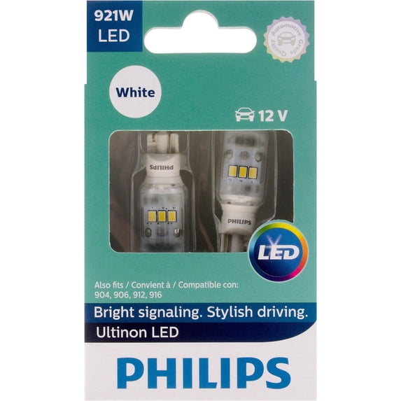 Philips Ultinon LED 921WLED, W2,1X9,5D, Plastic, Always Change In Pairs ...