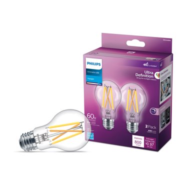 Philips Ultra Definition 100-Watt LED Light Bulbs, A21, Bright Indoor ...